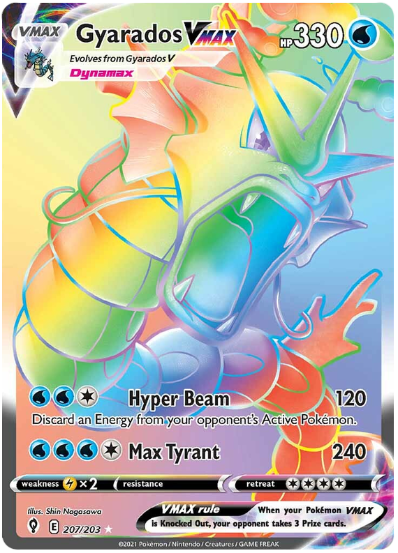 Gyarados VMAX Evolving Skies 207 Pokemon Card Gyarados VMAX Evolving Skies 207 Pokemon Card
