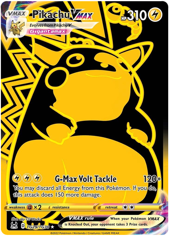 Pikachu VMAX Lost Origin Trainer Gallery TG29 Pokemon Card Pikachu VMAX Lost Origin Trainer Gallery TG29 Pokemon Card