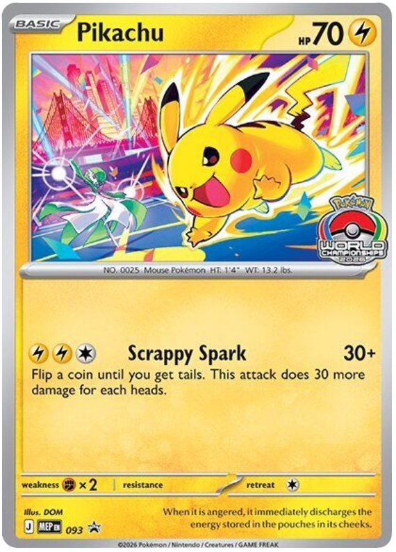 Pikachu - Mega Evolution Black Star Promos #93 Pokemon Card